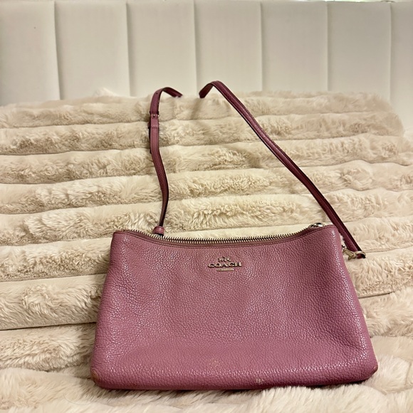 Coach | Bags | Coach Mauve Leather Crossbody Bag | Poshmark